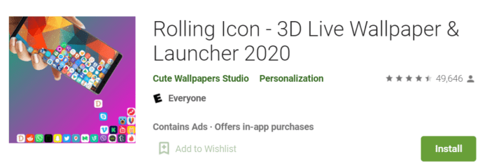 How to Change Your Home Screen using Rolling Icon 3D Wallpaper App ...